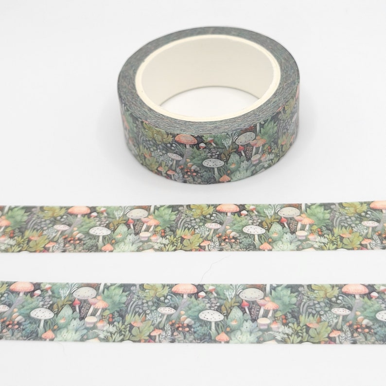 Forest Floor Washi Tape: Mushrooms, Ferns, and Flowers - Etsy