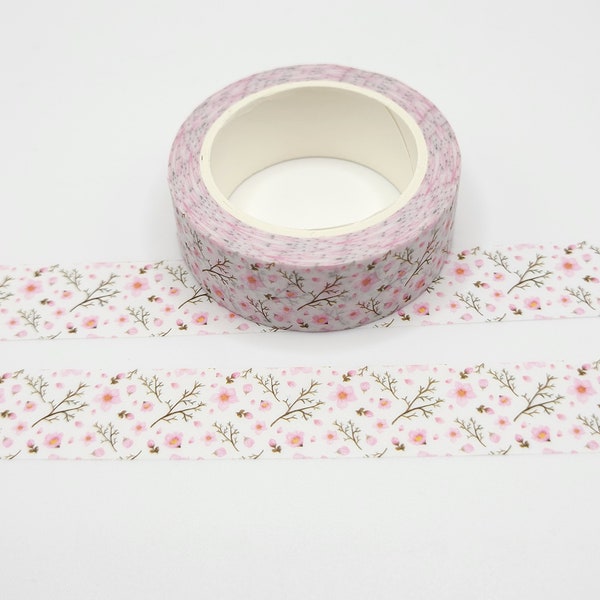 Pink Floral Washi Tape - Etsy