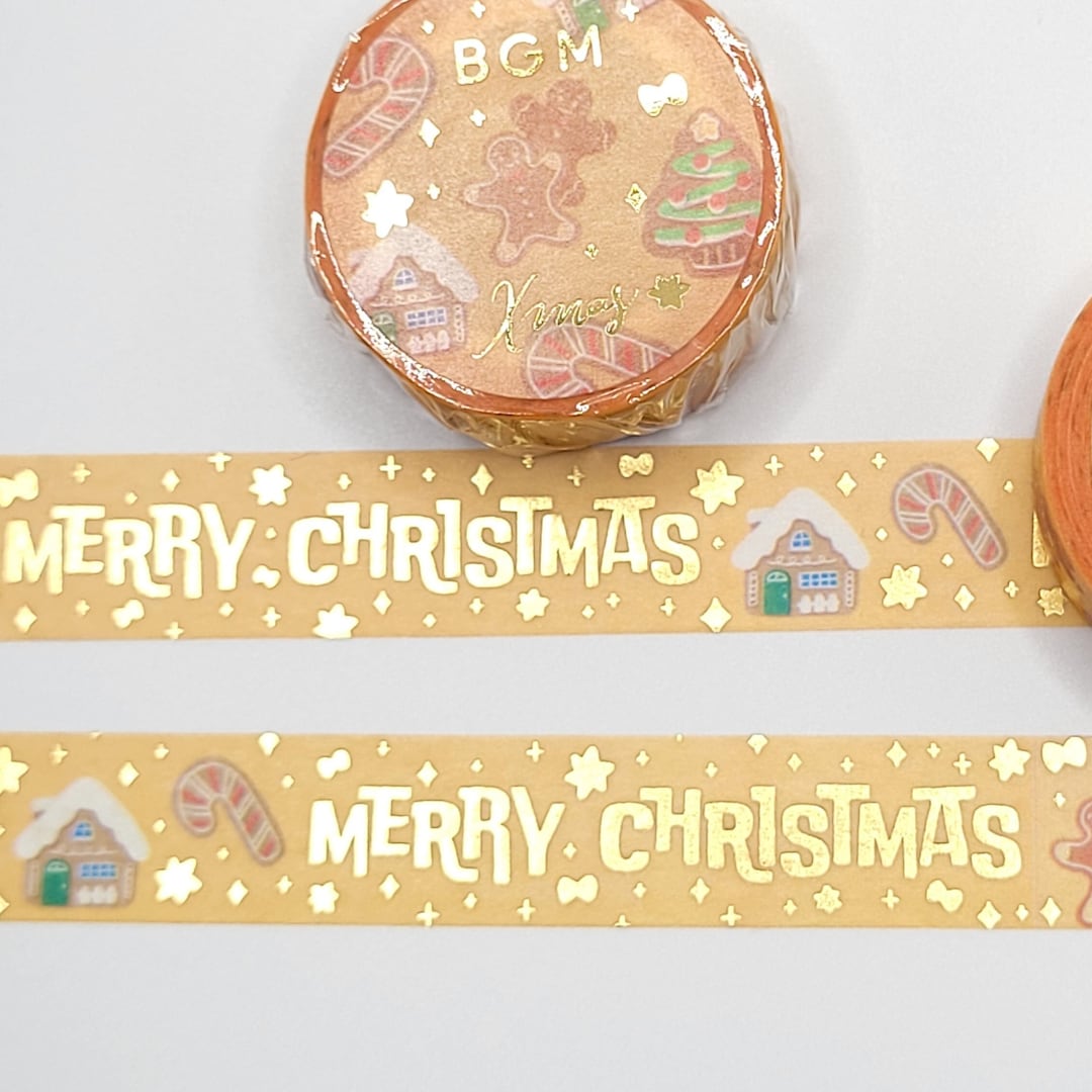 BGM Holiday Bakery Washi Tape / Gingerbread Washi / Gold Foil Washi ...