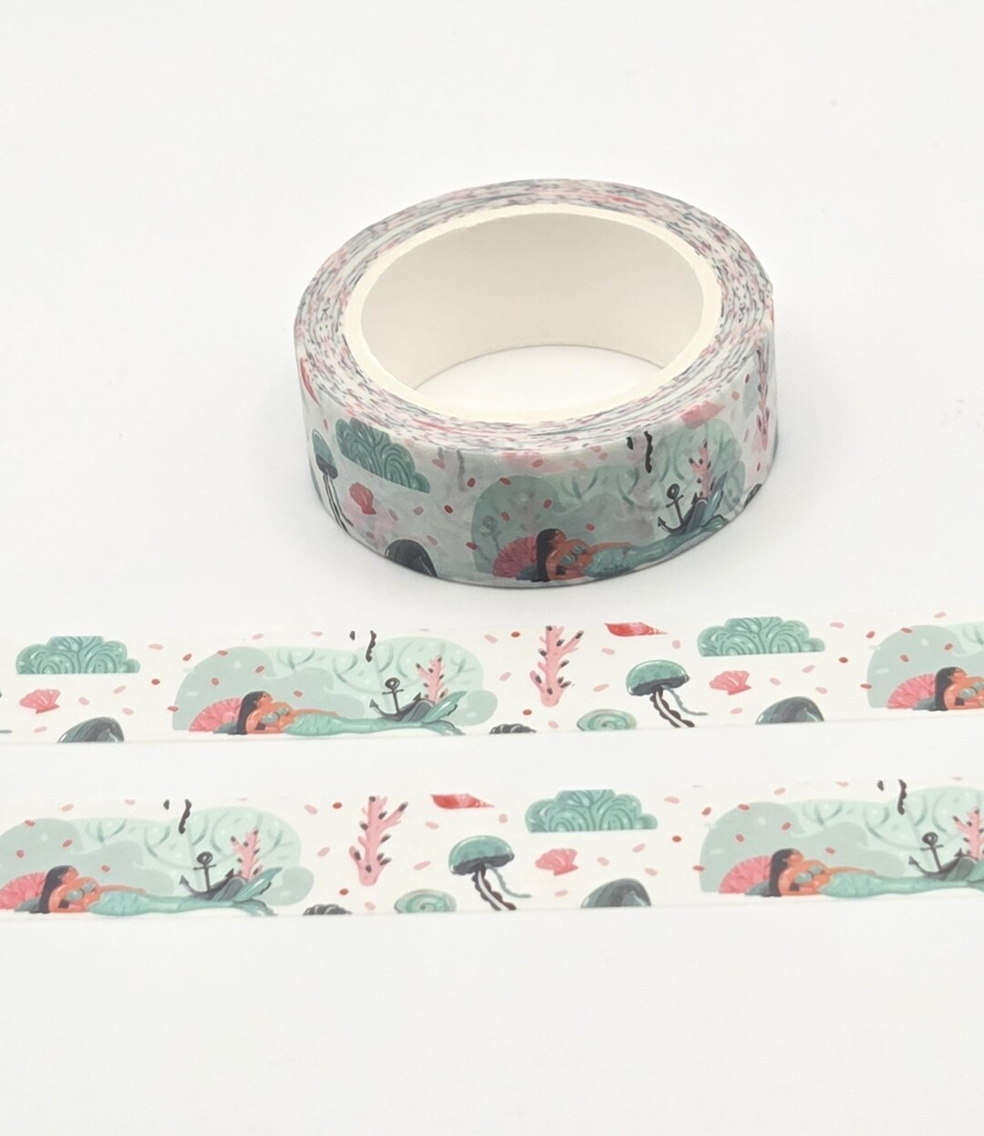 Mermaids and Jellyfish Washi Tape: Underwater Ocean Life - Etsy