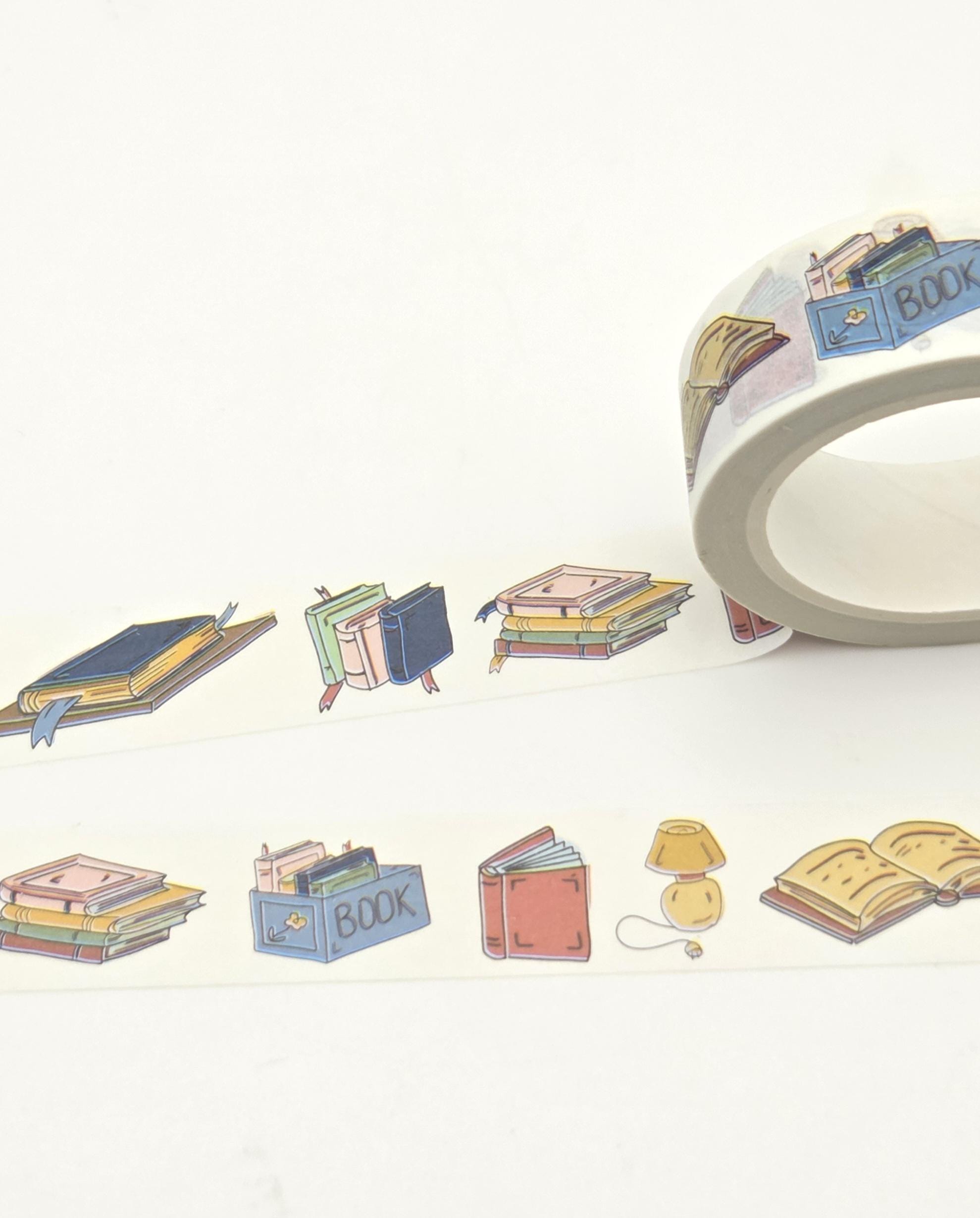 Desk With Books Washi Tape: Book Lover Decorative Tape - Etsy