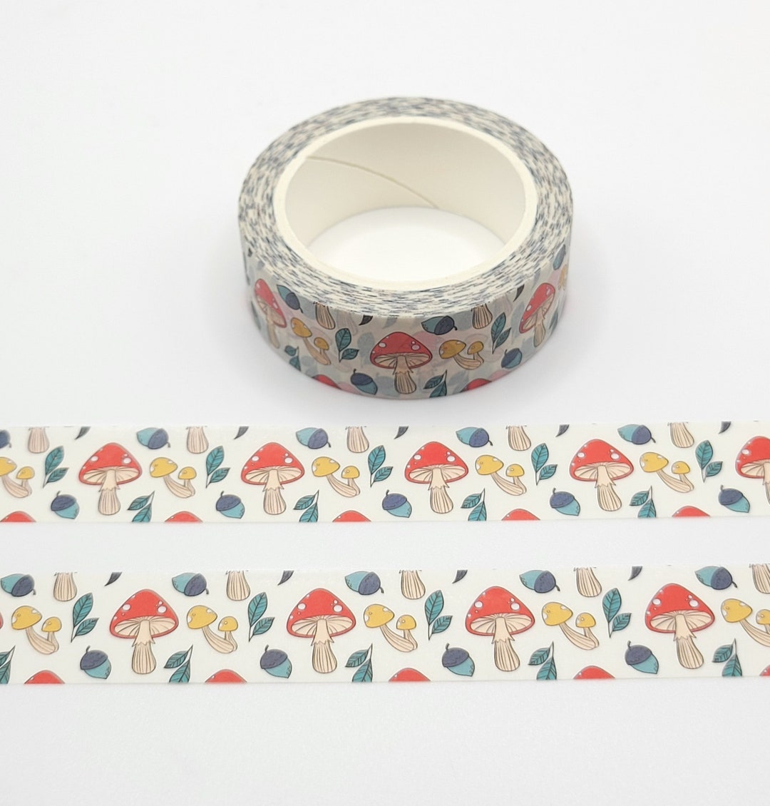 Retro Mushroom Washi Tape: Forest Floor Planner Tape - Etsy