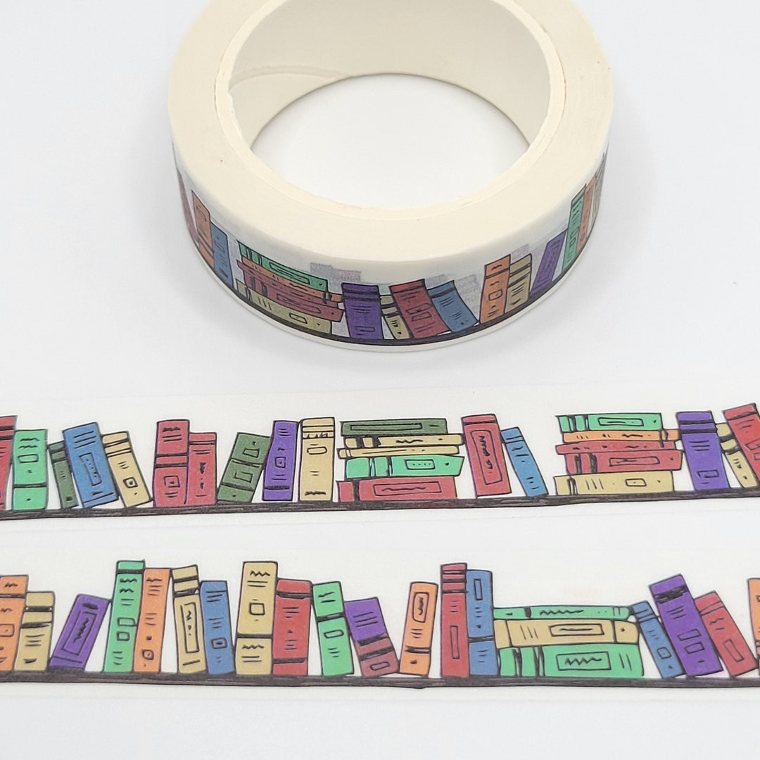 Colorful Bookshelf Washi Tape / Book Lover Gift / Pen Pal Gift ...