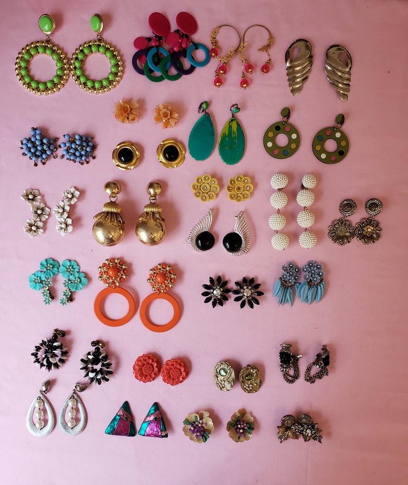 Gold Vintage Cluster Earrings From Delia Lara's Collection - Etsy