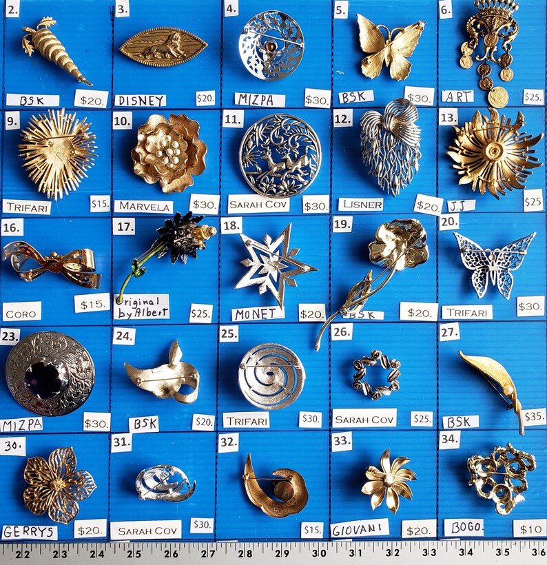 Out to Sell Single Brooches, All Signed - Etsy