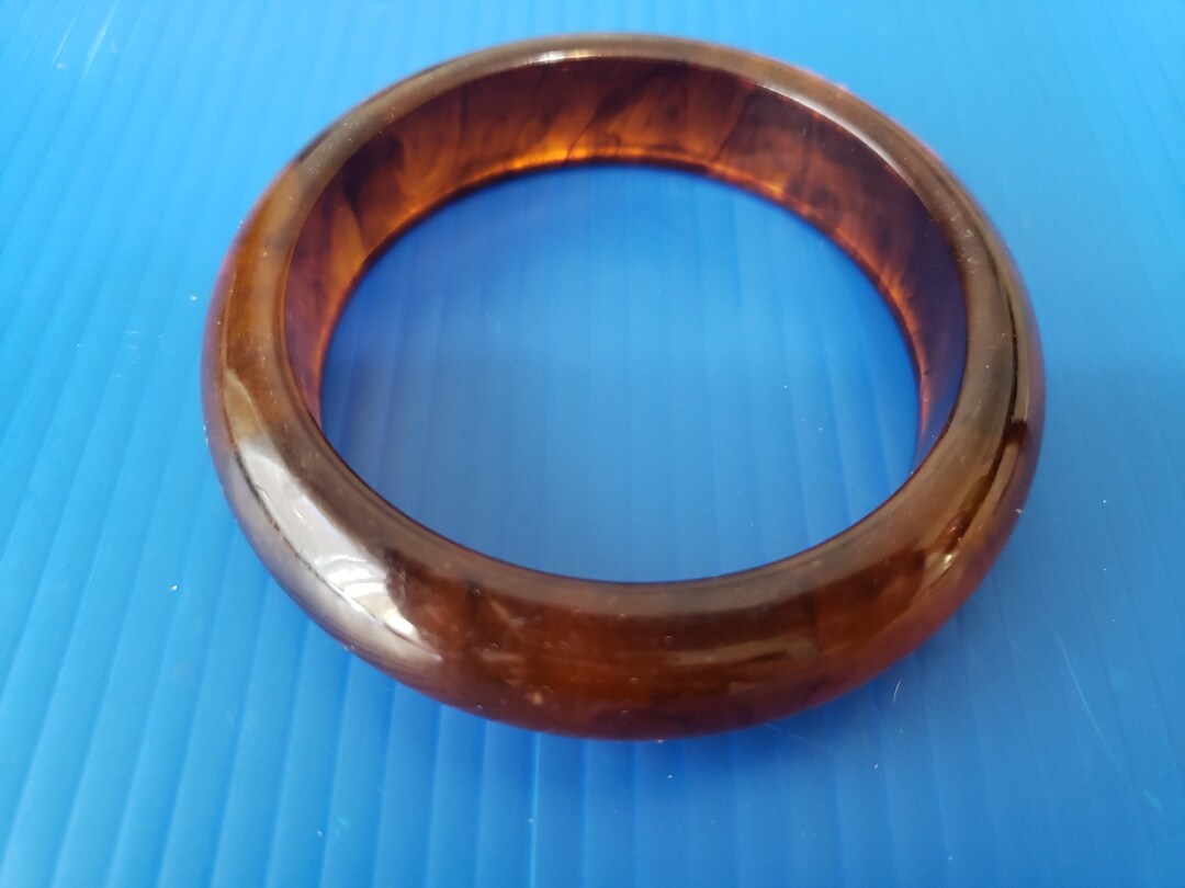 Bakelite Beautiful Marbleized Brown Bangle - Etsy
