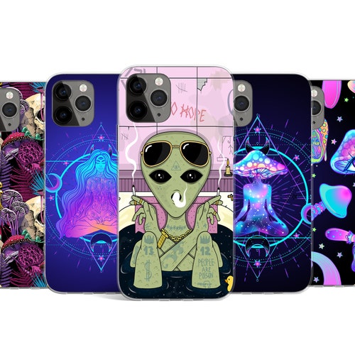 Psychedelic Alien Trippy Phone Case Visuals Colours Sun Stars - Etsy