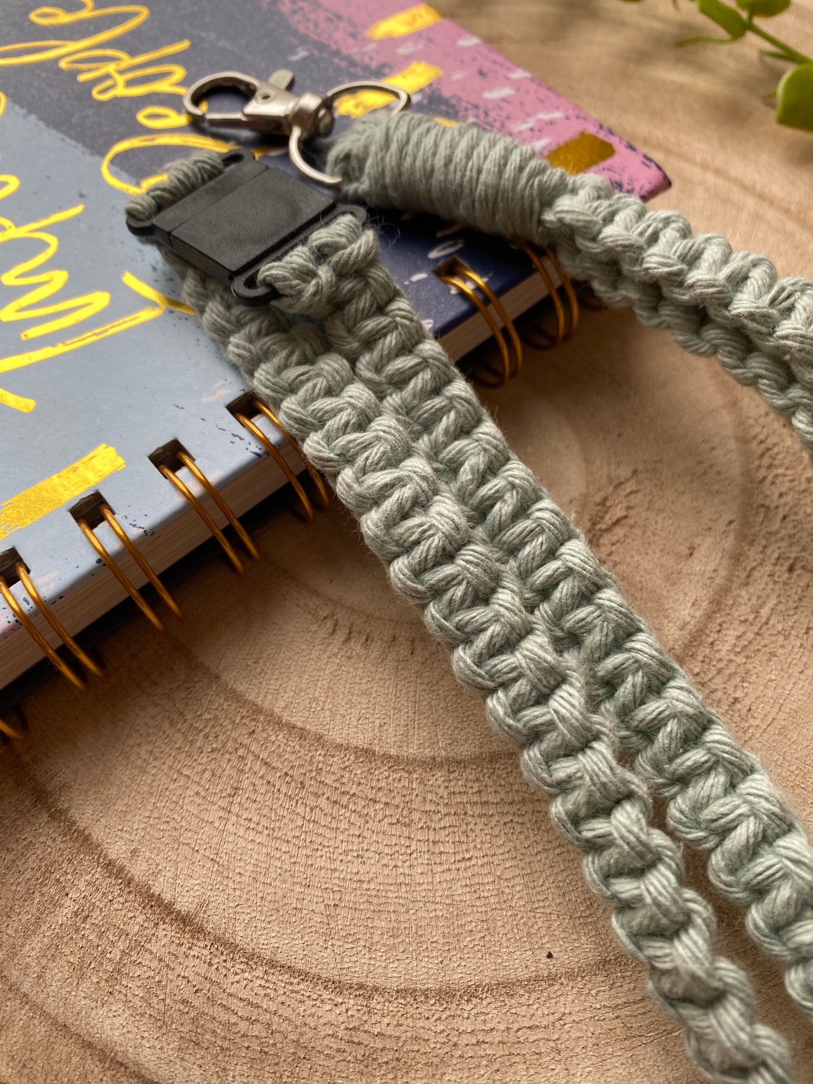 Pastel Green Macrame Lanyard for Keys ID Badge Holder Eco - Etsy