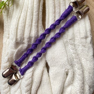 Purple Mitten Clips, Mitten Savers, Glove Clips for Adults, Adult ...