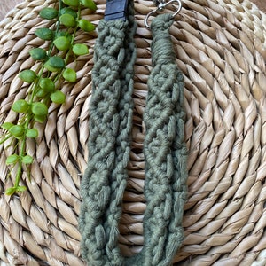 Green Patterned Macrame Lanyard Lanyard for Keys ID Badge - Etsy