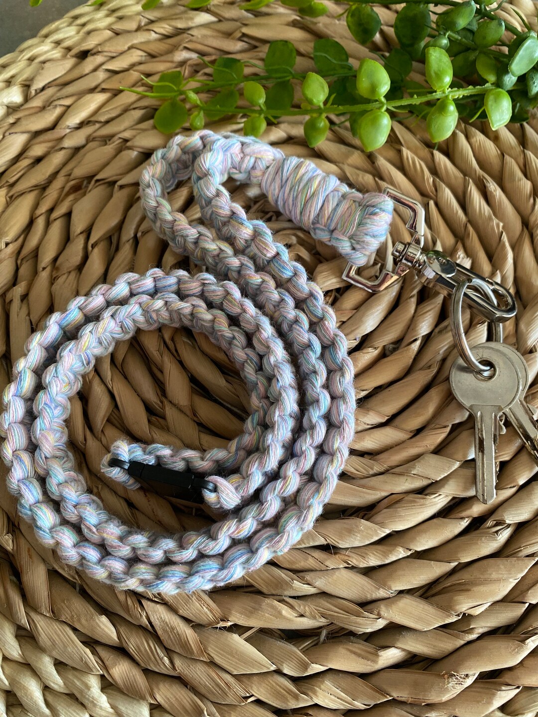 Pastel Rainbow Macrame Lanyard, Lanyard for Keys, ID Badge Holder, Name ...
