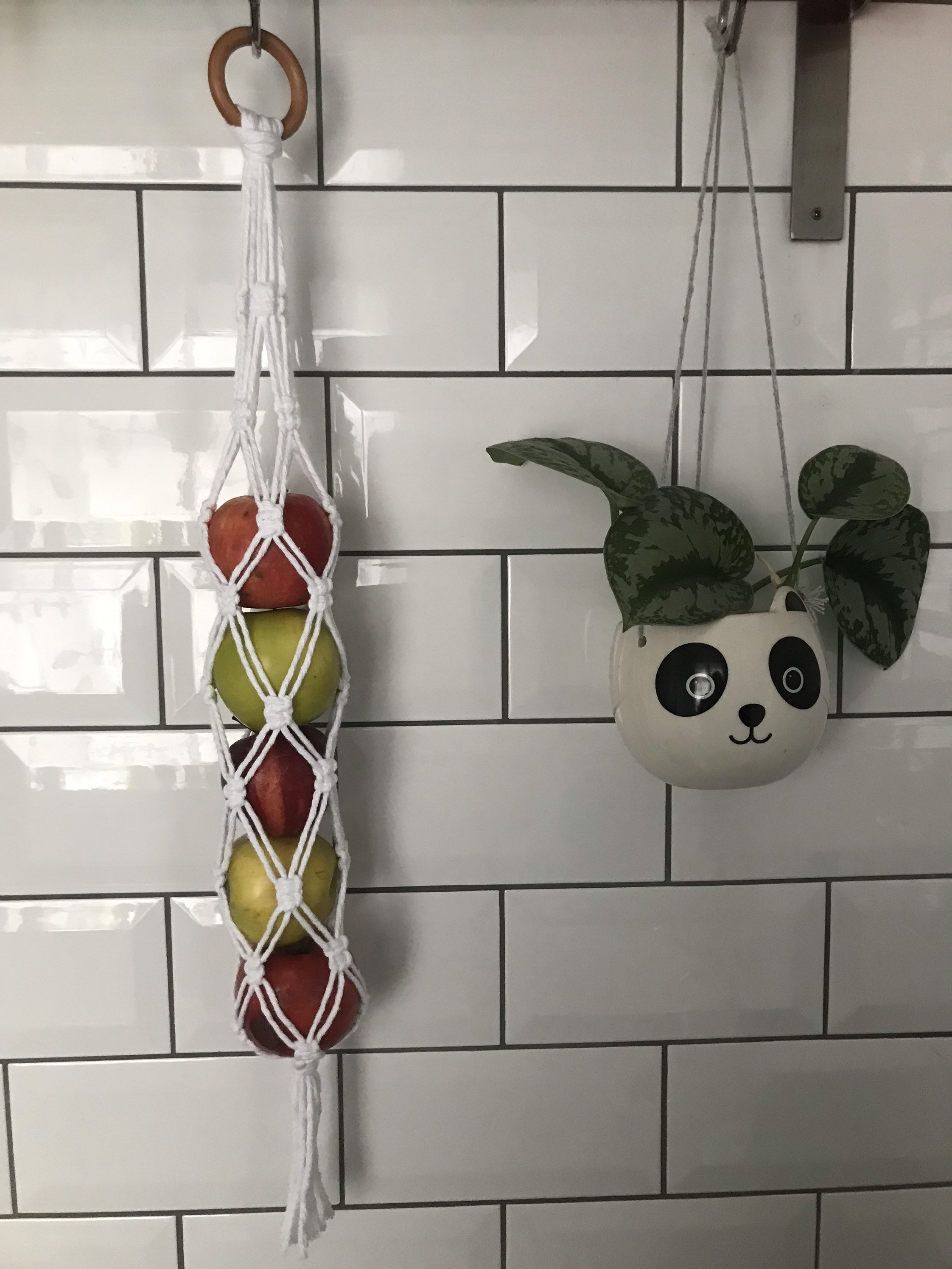 White Macrame Food Storage Vegetable Keeper Pantry Bag Boho | Etsy