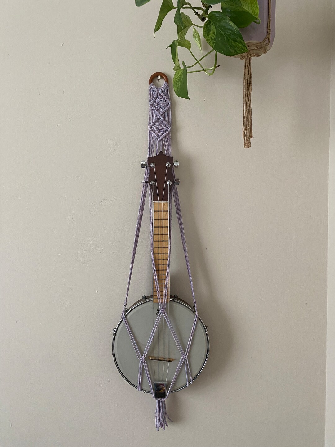 Purple Banjo Wall Mount | Banjo Strap | Banjo Decoration | Gift for ...