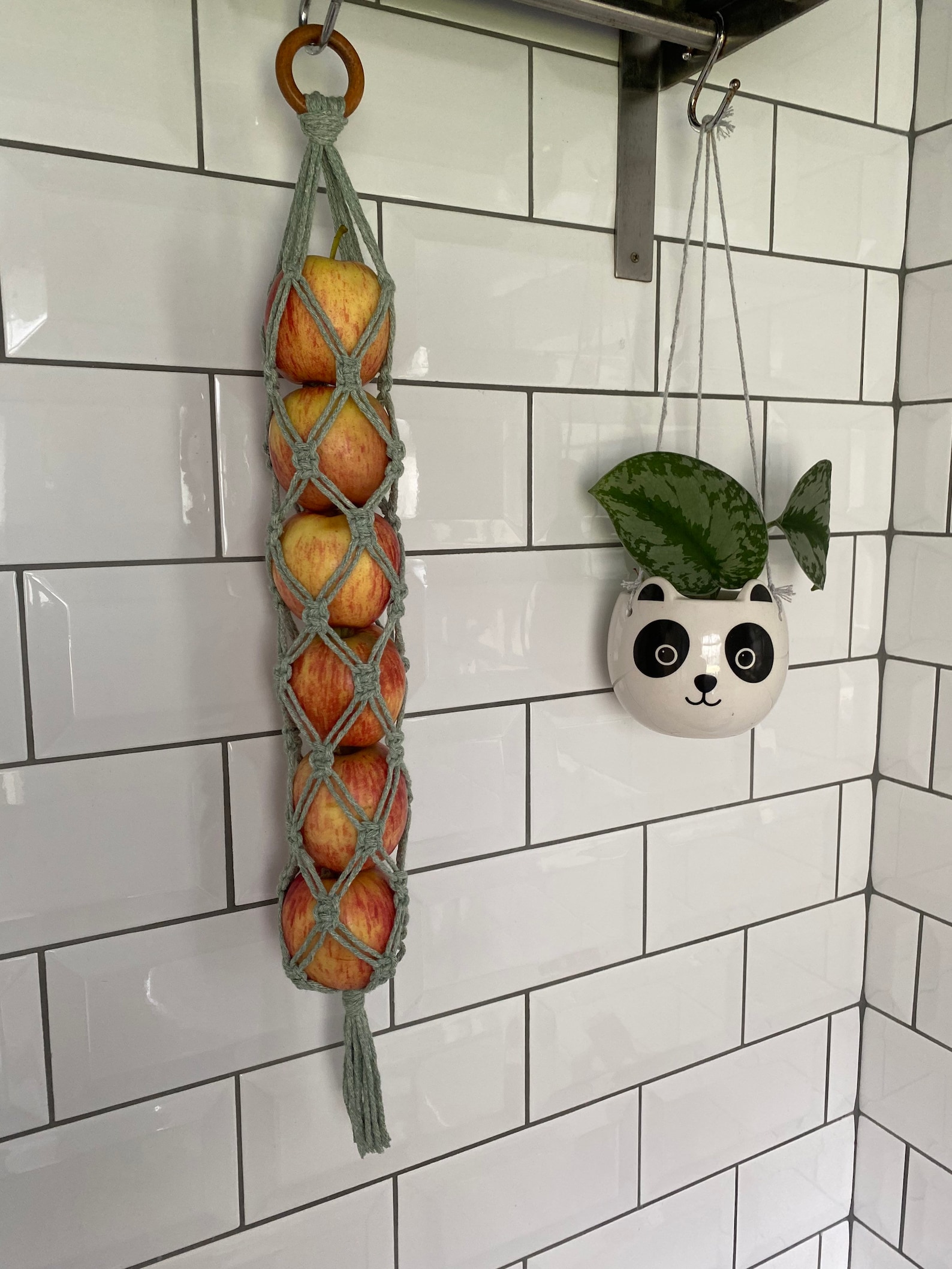 Green Macrame Food Storage Vegetable Keeper Pantry Bag Boho - Etsy