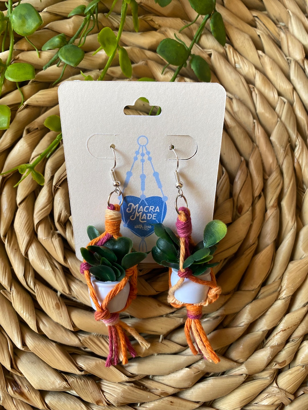 Ombré Plant Hanger Earrings, Plant Earrings UK, Plant Lover Gift, Plant ...