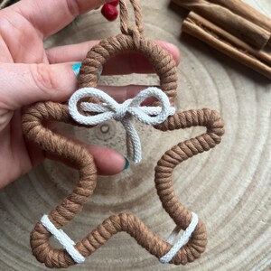 Macrame Gingerbread Man Christmas Tree Ornament, Eco-friendly Decor - Etsy