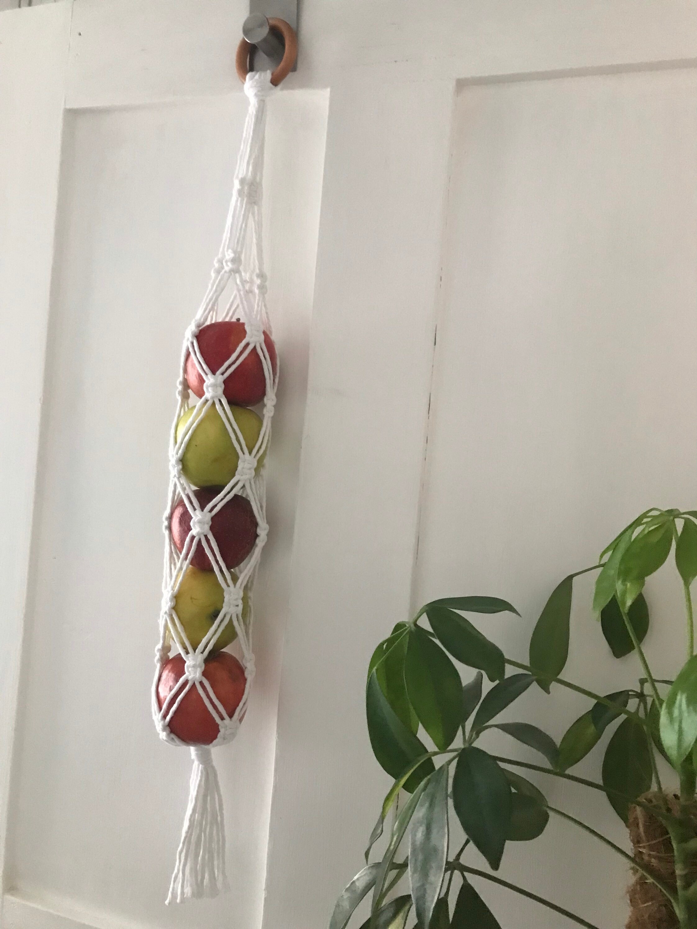 White Macrame Food Storage Vegetable Keeper Pantry Bag Boho | Etsy