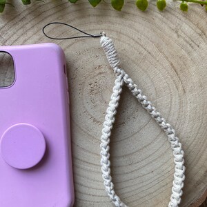 Natural Macrame Phone Lanyard, Phone Wristlet,universal Phone Holder ...