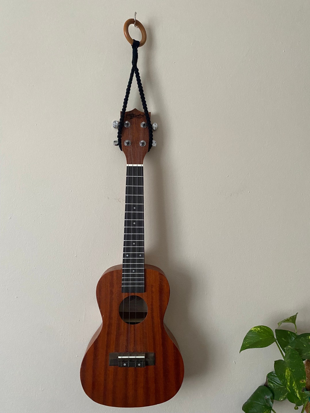 Black Ukulele Hanger, Ukulele Hook, Music Home Decor, Ukulele Strap ...