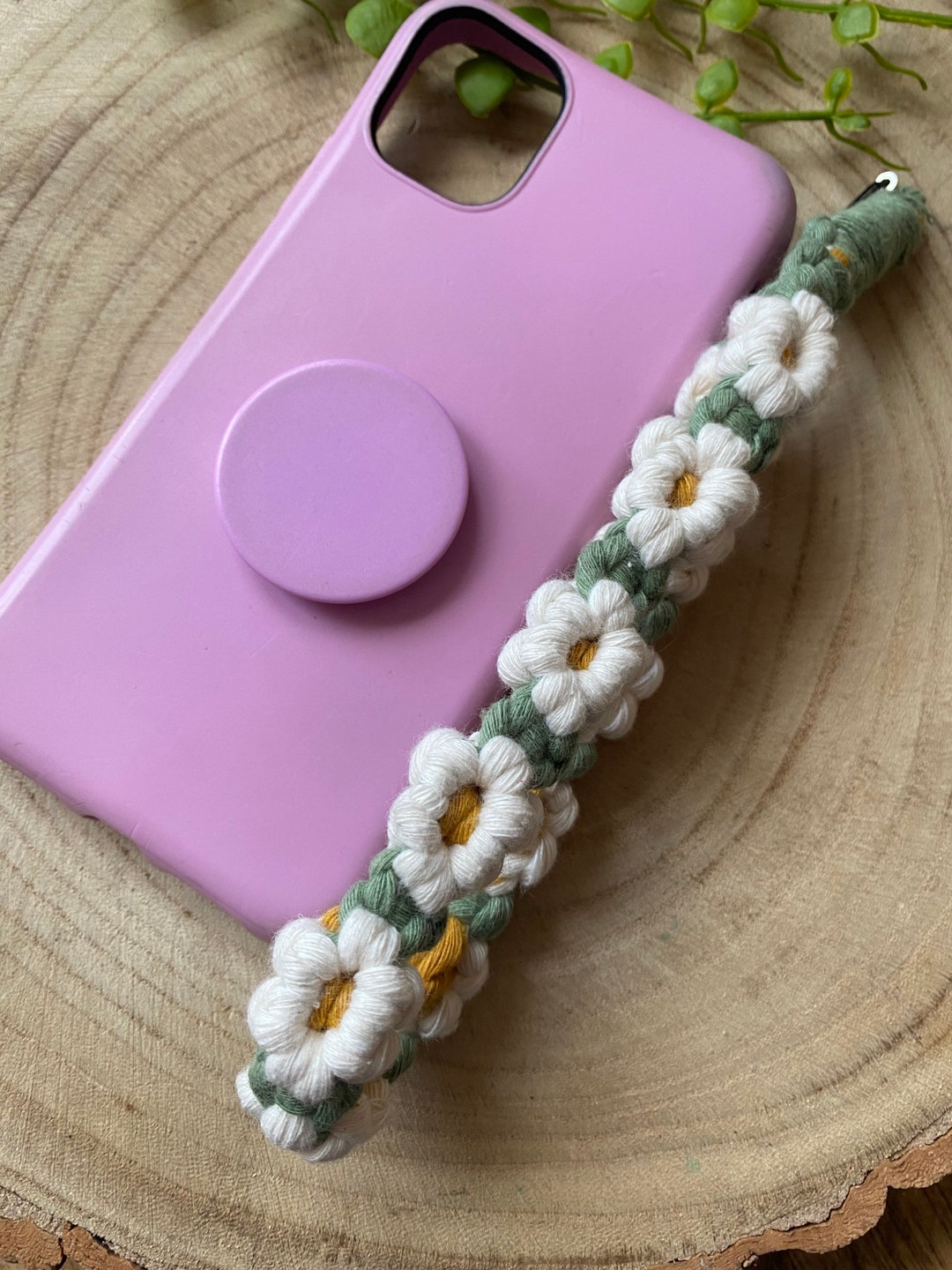 Daisy Chain Macrame Phone Lanyard,phone Wristlet,universal Phone Holder ...