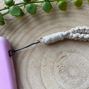 Natural Macrame Phone Lanyard, Phone Wristlet,universal Phone Holder ...