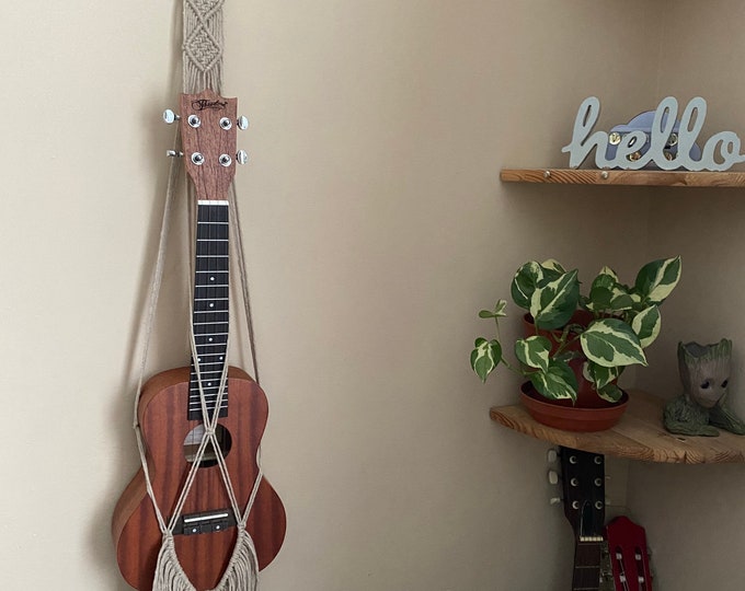 Ukelele Macrame Hanger | Uke Mount | Ukelele Boho Decor - Etsy