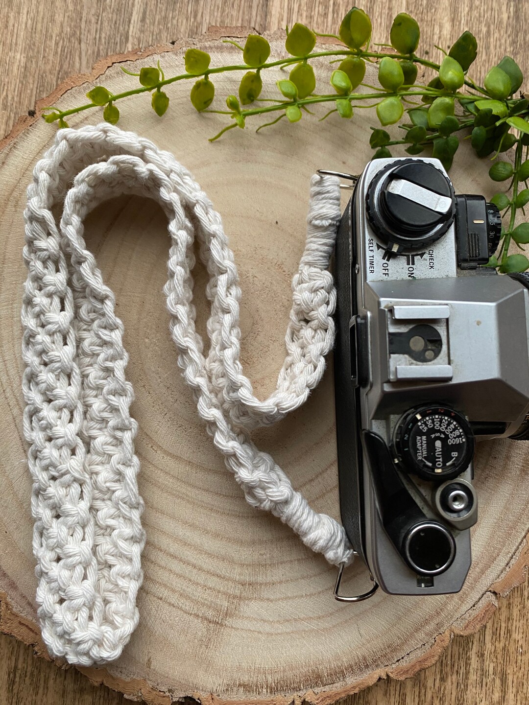 Handmade Macrame Camera Strap: Recycled Cotton Boho Lanyard - Etsy
