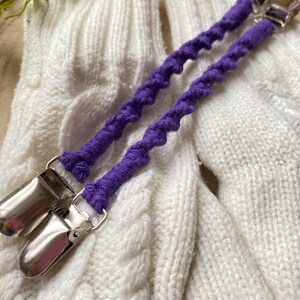 Purple Mitten Clips, Mitten Savers, Glove Clips for Adults, Adult ...