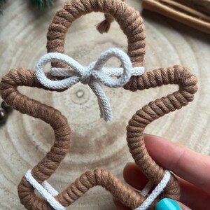 Macrame Gingerbread Man Christmas Tree Ornament, Eco-friendly Decor - Etsy