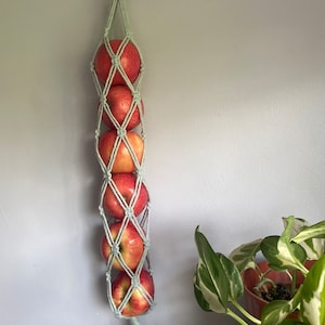 Green Macrame Food Storage, Vegetable Keeper, Pantry Bag, Boho ...