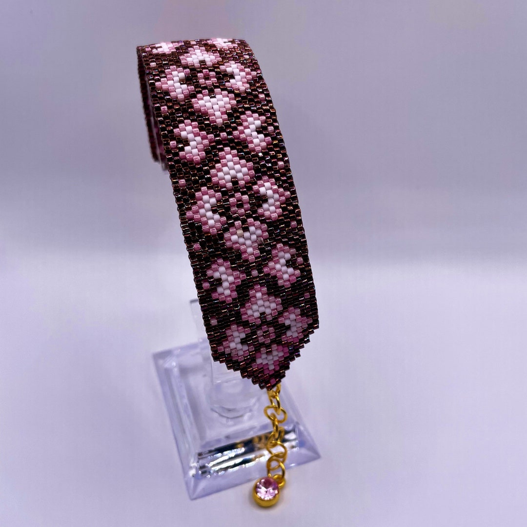 Metallic Purple Peyote Stitch Bracelet - Etsy