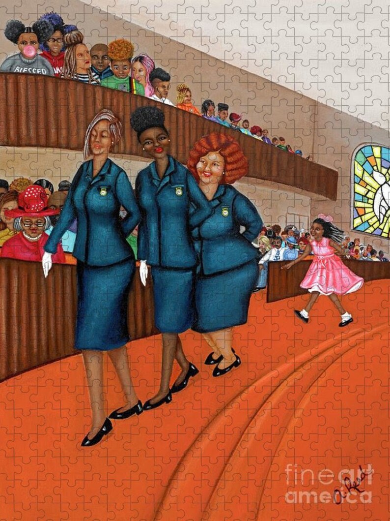 Ushers Day Puzzle, Art By: Adrienne Reed - Etsy