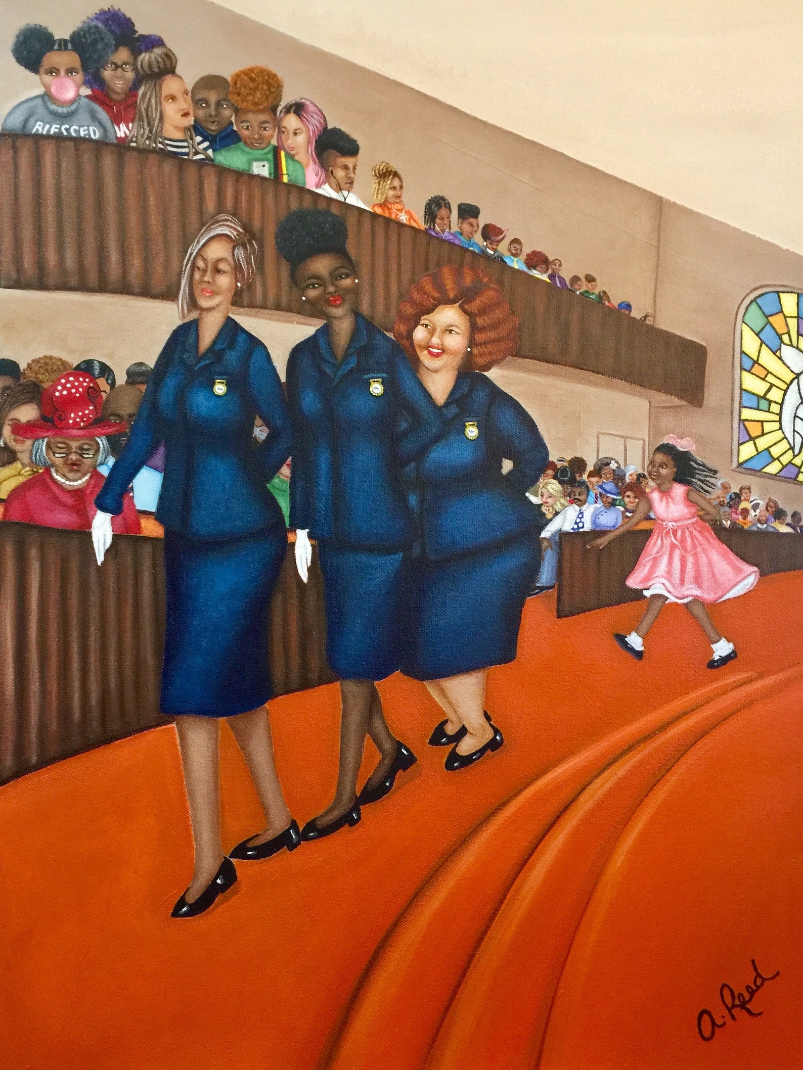 Ushers Day Print Matted, Art By: Adrienne Reed - Etsy