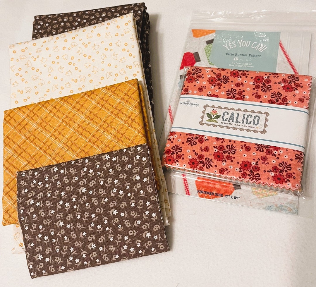 Lori Holt Yes You Can Table Runner Quilt Kit. in Calico Fabrics of ...