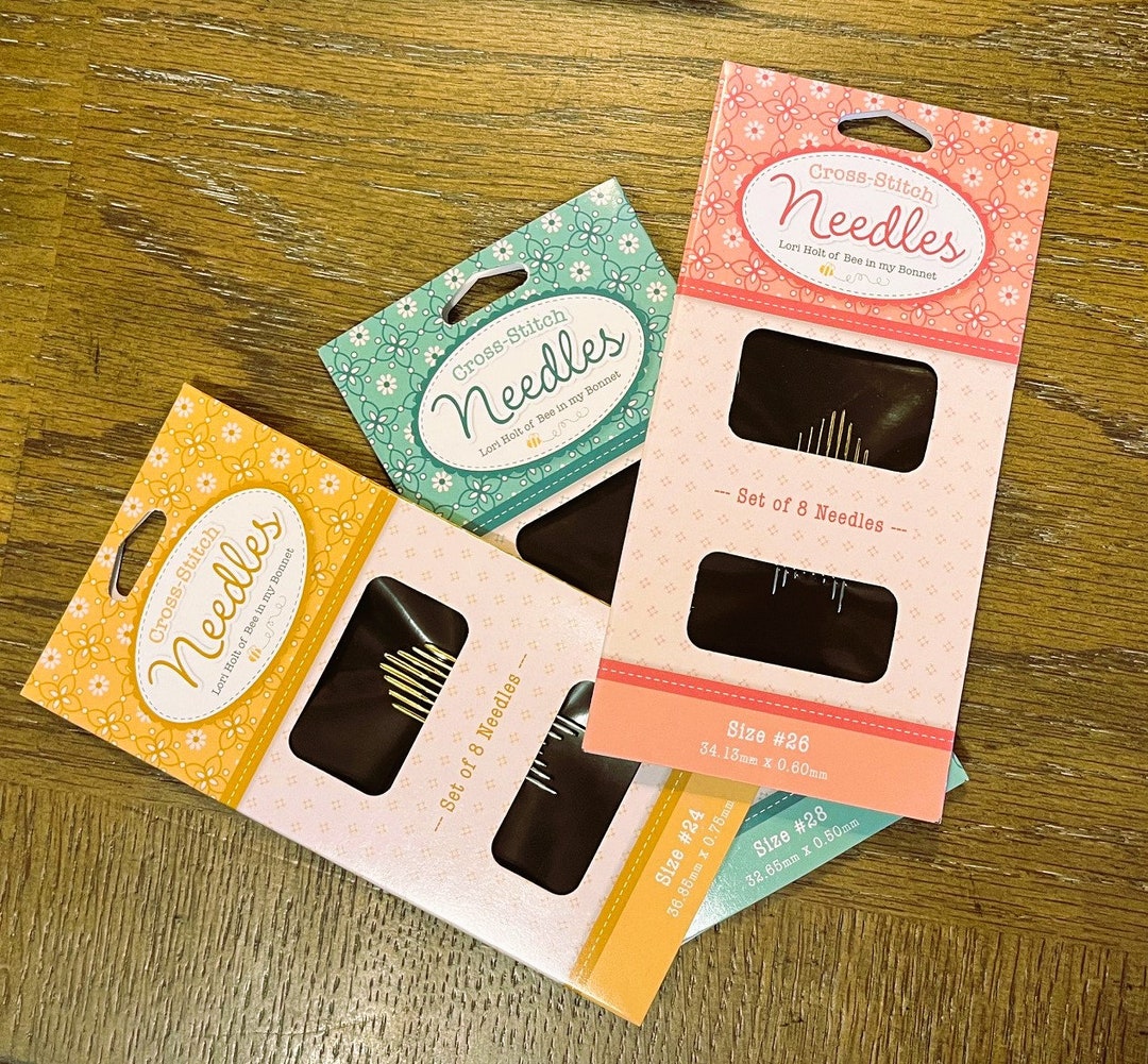 Lori Holt Cross Stitch Needles. Set of 3 Packages (24 Needles). in Size ...