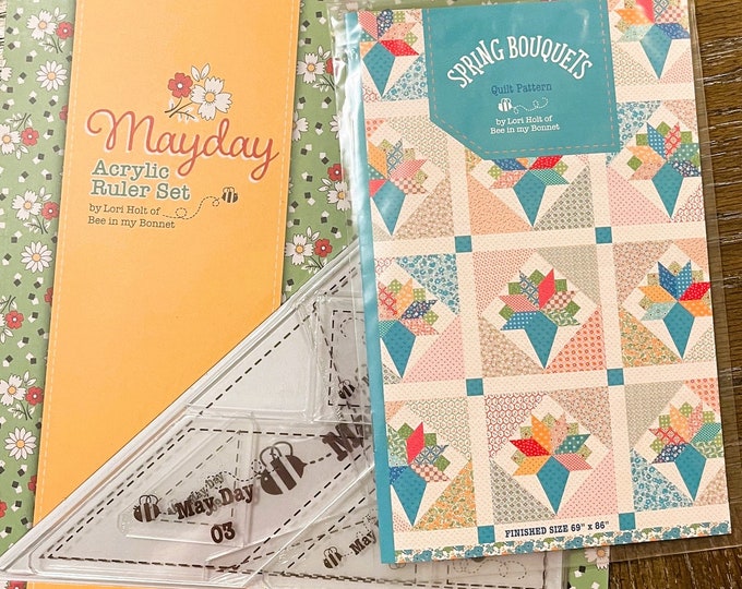 SPRING BOUQUETS Quilt Pattern and May Day Ruler Set by Lori Holt of Bee ...