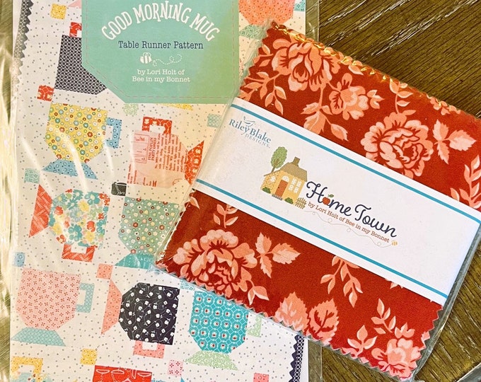Good Morning Mug Table Runner Pattern and Home Town 5" Stacker (charm ...