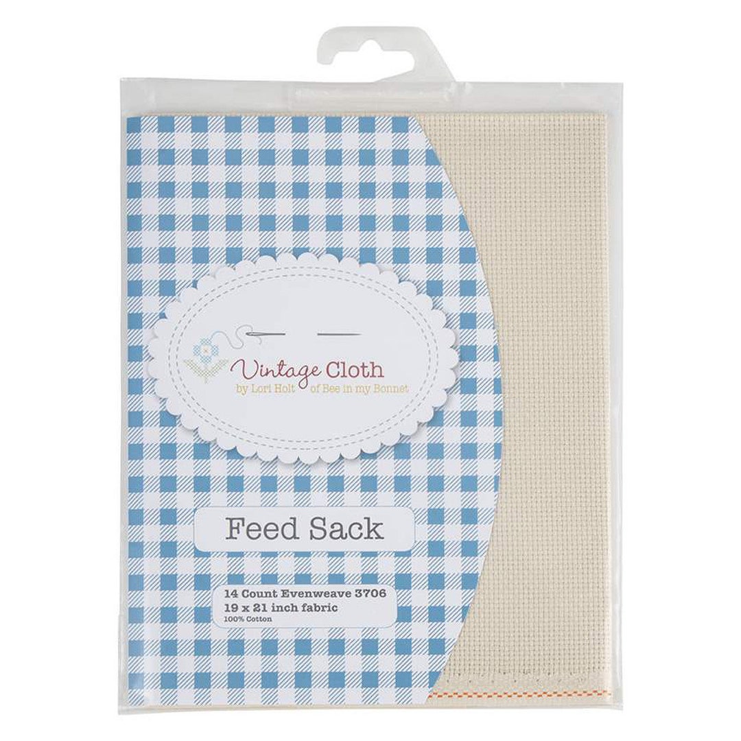 14 Count Aida FEED SACK Cross Stitch Vintage Cloth 19" X 21" by Lori ...