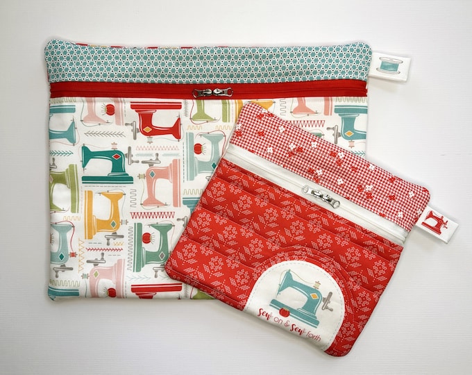 HABERDASHERY HAT!!! Set of Two Finished Project Bags. Created From the ...