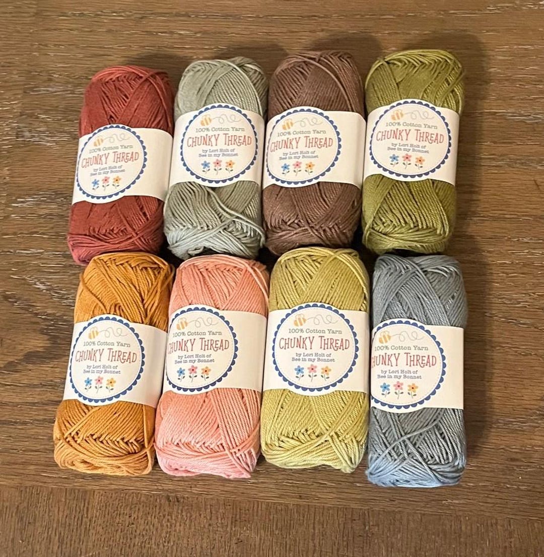 Lori Holt's 2024 CHUNKY THREAD Colors. Blush, Brown Sugar, Cider ...