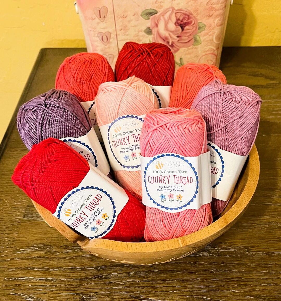 CHUNKY THREAD COLORWAY of Red, Pink & Purple's. Set of 8. Chunky Thread ...