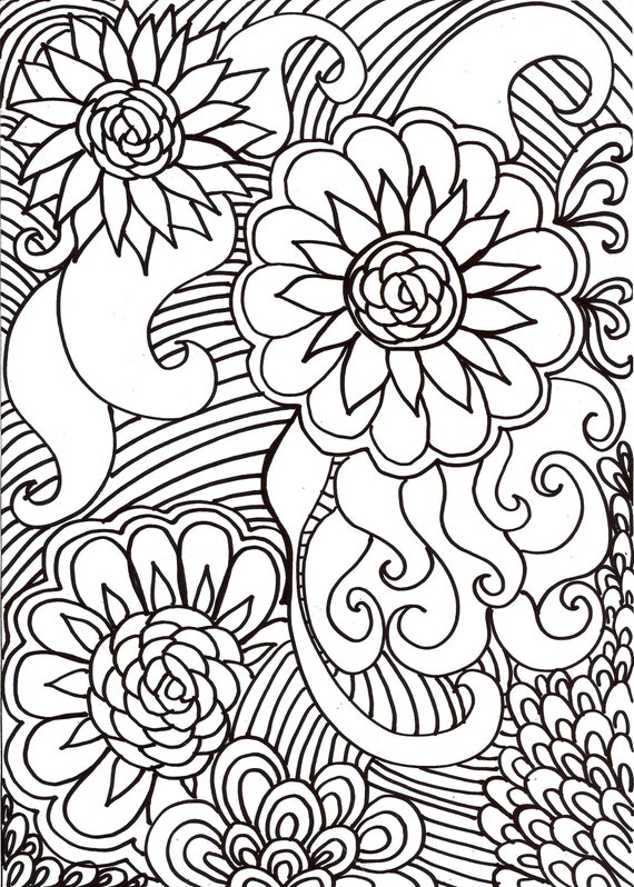 Coloring Pages Positiv Words | Etsy