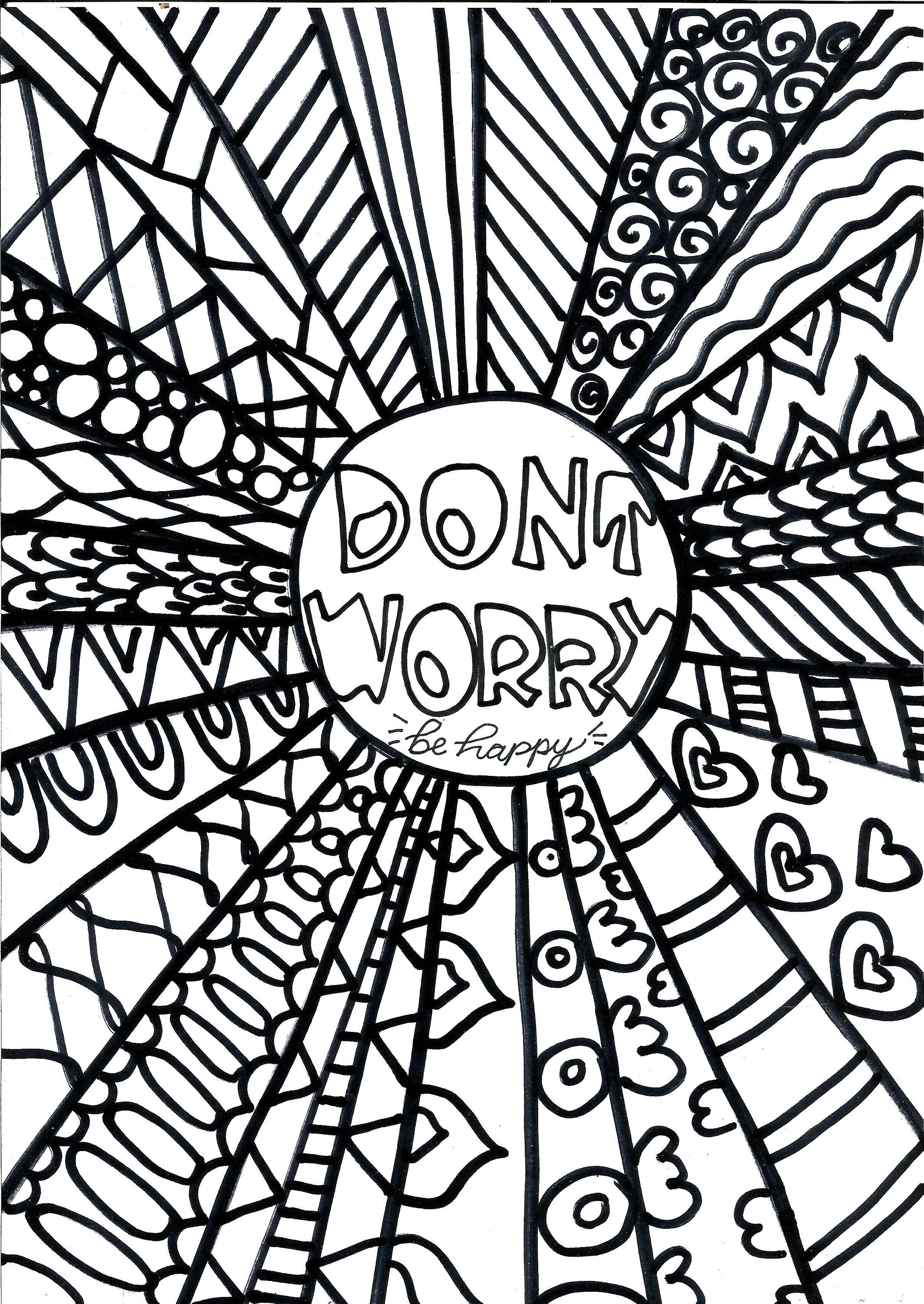 Positiv Words Coloring Page - Etsy