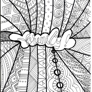 Positiv Words Coloring Page - Etsy