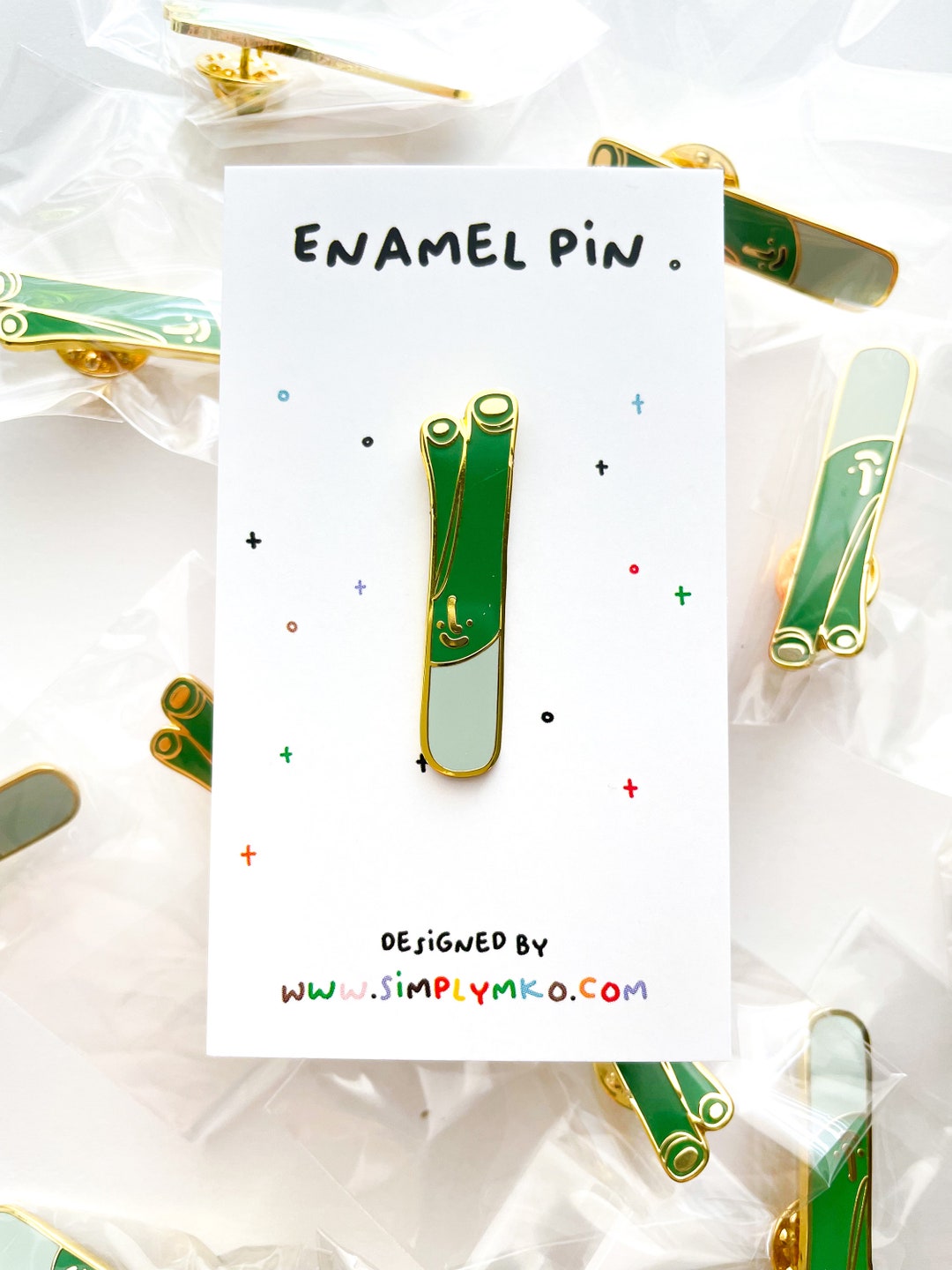 Green Onion Enamel Pin, Asian Pin, Korean Pin, Scallion Pin, Cute Asian ...