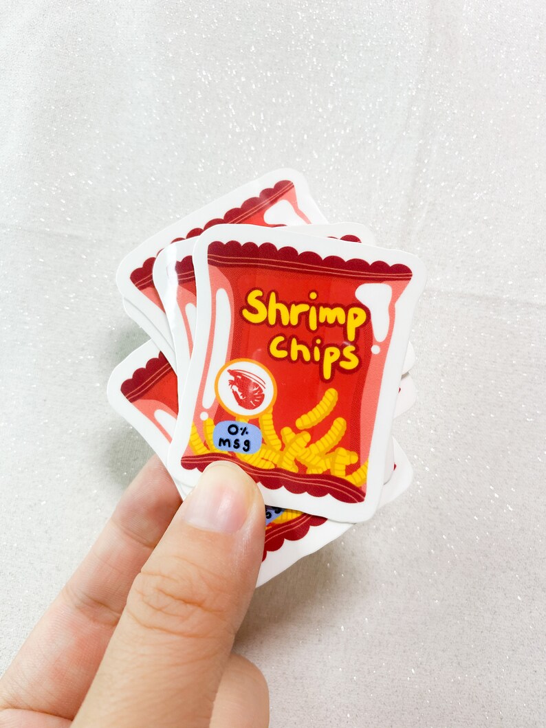 Shrimp Chips Sticker Asian Snack Sticker Korean Snack | Etsy