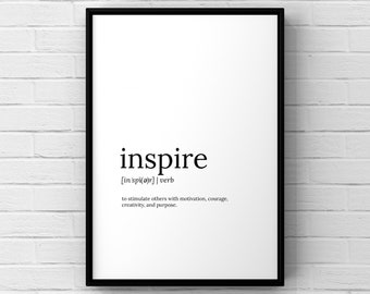 Inspire Poster | Etsy