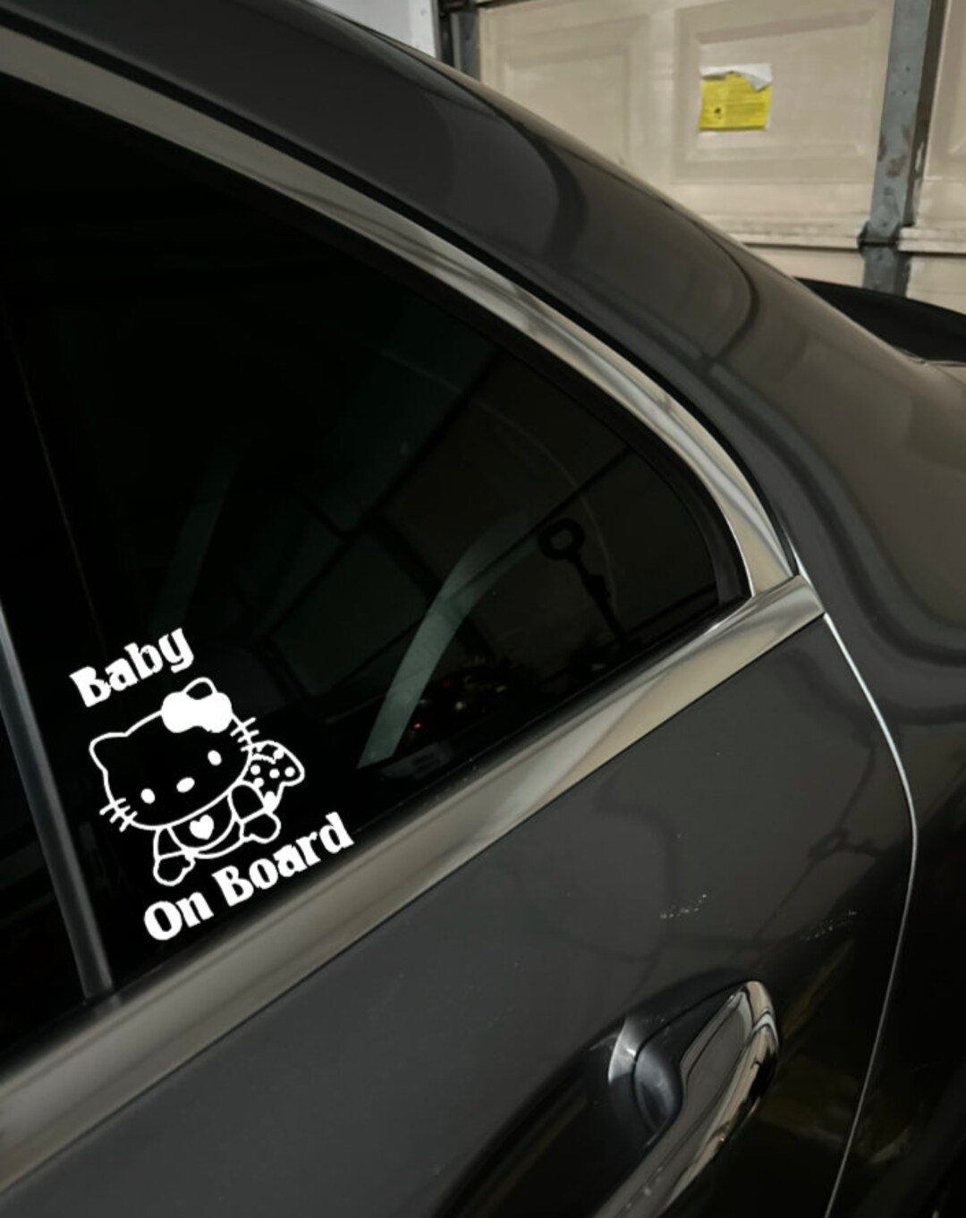 Kitty Baby on Board Decal, Car Decal, Child Safety Sticker, Car ...