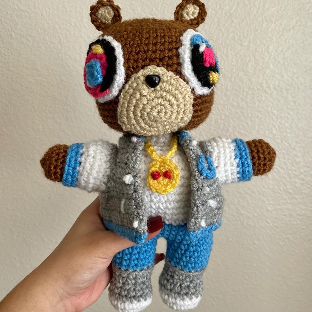 Kanye West Graduation Drop Out Bear Crochet, Graduation Album, Adorable ...