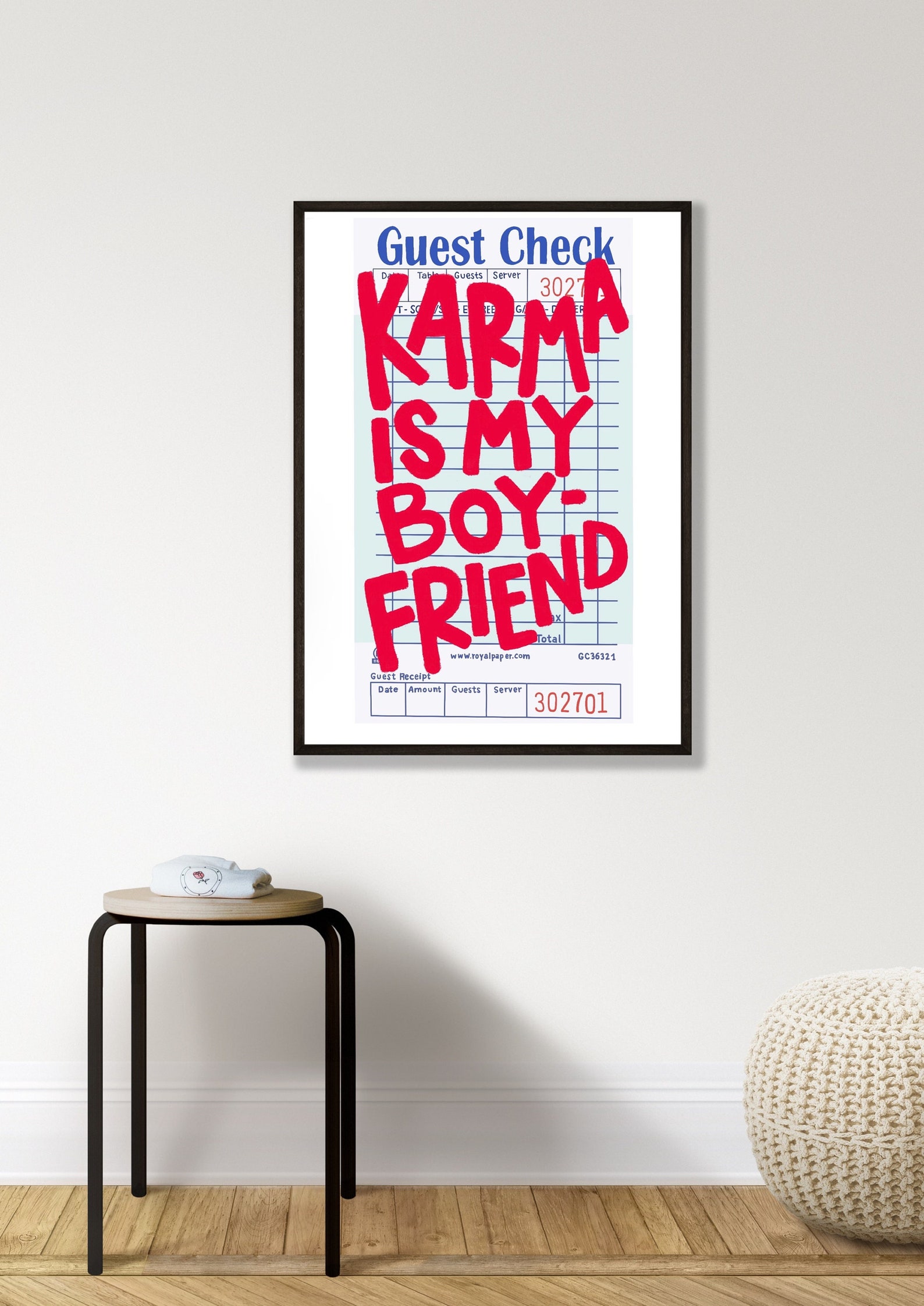Guest Check Print - Karma is My Boyfriend - Etsy